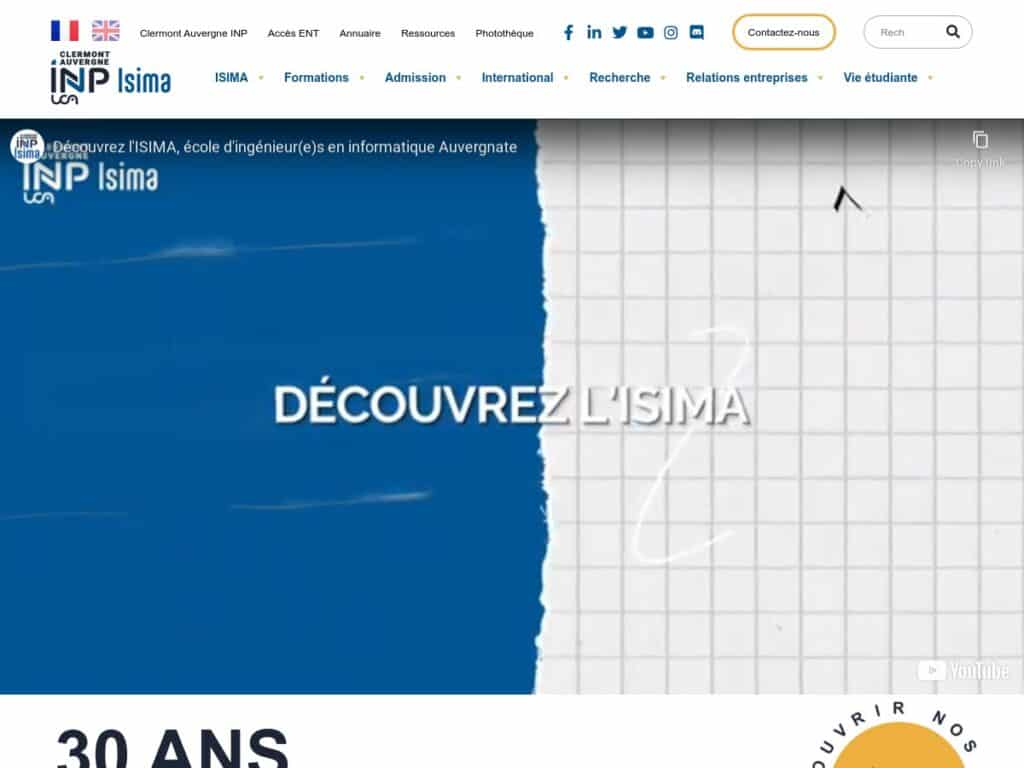 ISIMA (Institut Supérieur D'Informatique, De Modélisation Et De Leurs ...