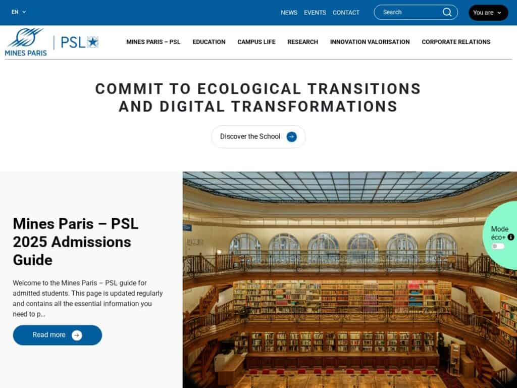 Mines Paris - PSL (École Nationale Supérieure Des Mines De Paris ...