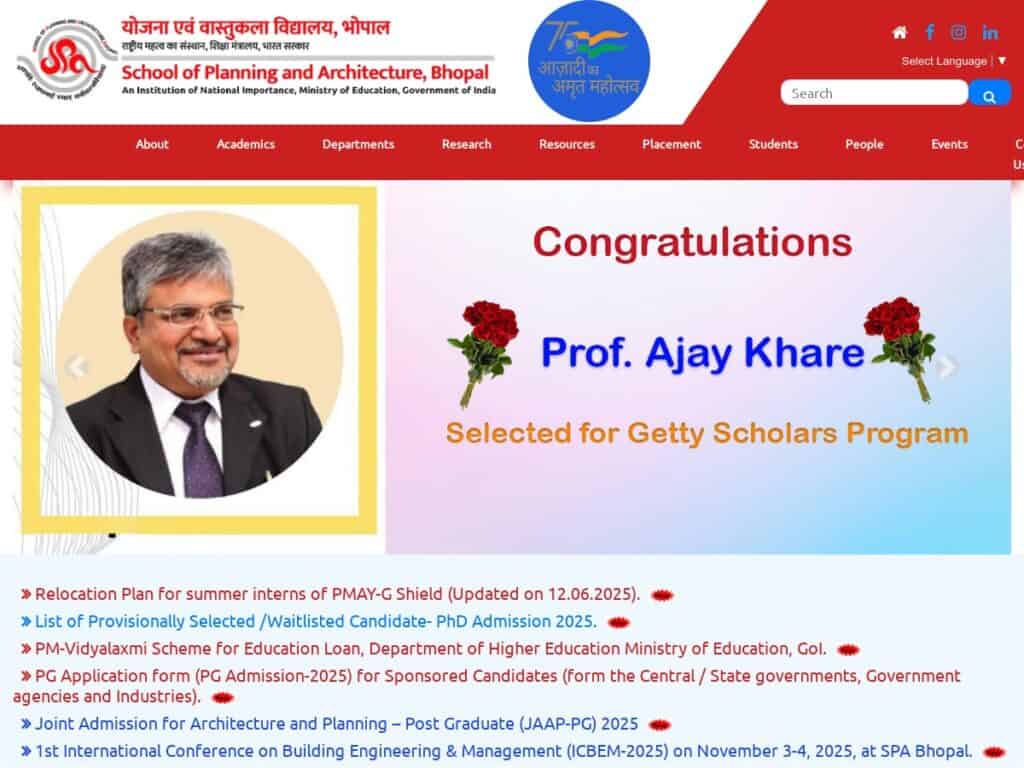 School Of Planning And Architecture Bhopal (SPA Bhopal) | Innovation.world
